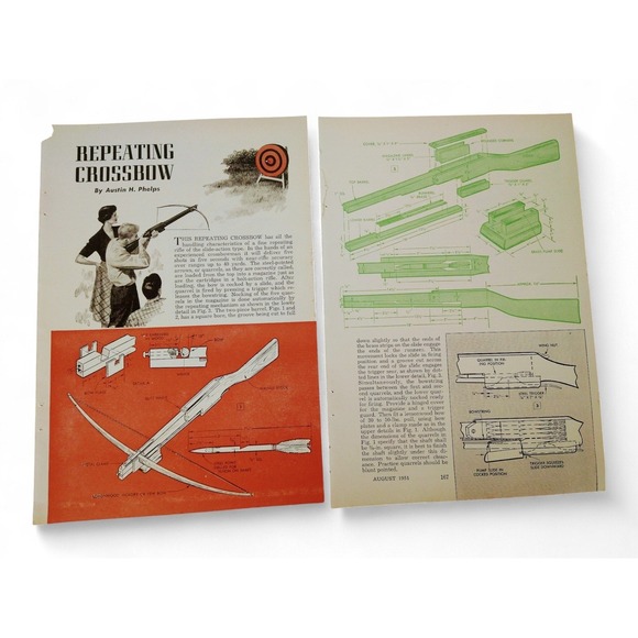 Vintage Print Ads | Art | 951 Archery Blueprint Print Article Austin ...
